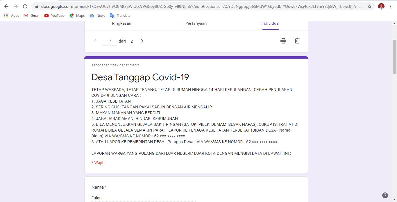 Cara Melihat Laporan Google Form - PuskoMedia Indonesia
