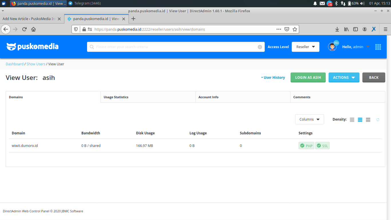 Cara Login PHPMyAdmin Melalui Hosting DirectAdmin - PuskoMedia Indonesia
