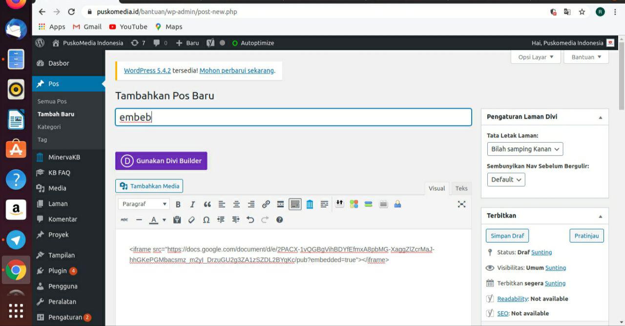 Cara Memasang atau Embed Dokumen Google Docs di Web - PuskoMedia Indonesia Cara Memasang atau Embed Dokumen Google Docs di Web - PuskoMedia Indonesia